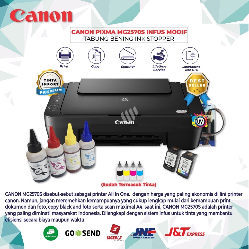 Jual PRINTER CANON PIXMA MG2570S INFUS PRINT SCAN COPY INKJET INFUS ...