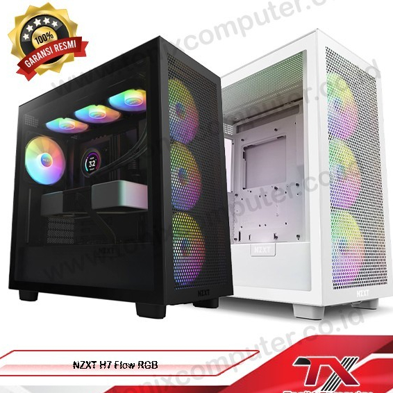 Jual NZXT H7 Flow RGB | Casing PC Gaming ATX Mid-Tower with RGB Fan ...