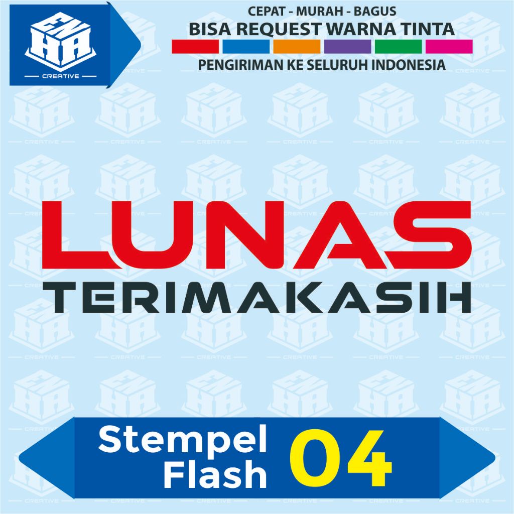 Jual Stempel Lunas / Cap Lunas / stempel lunas persegi / stempel lunas ...