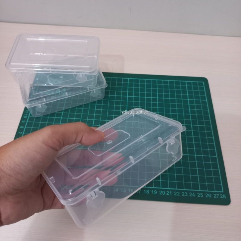 Jual KOTAK PENYIMPANAN PLASTIK Uk. 12x7x3.5 cm/MULTIBOX/KOTAK BENING ...