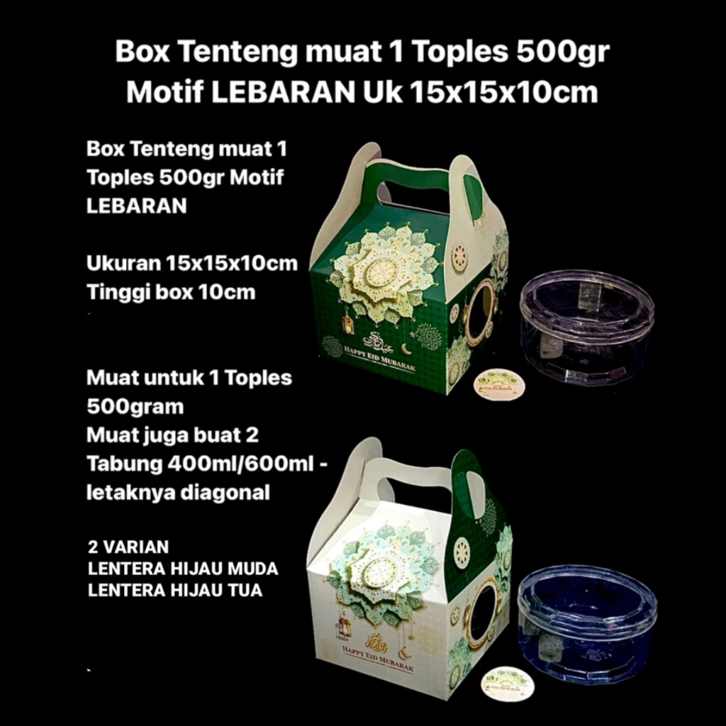 Jual Box Tenteng Kue Kering Muat 1 Toples 500gr - Hampers Lebaran Idul ...