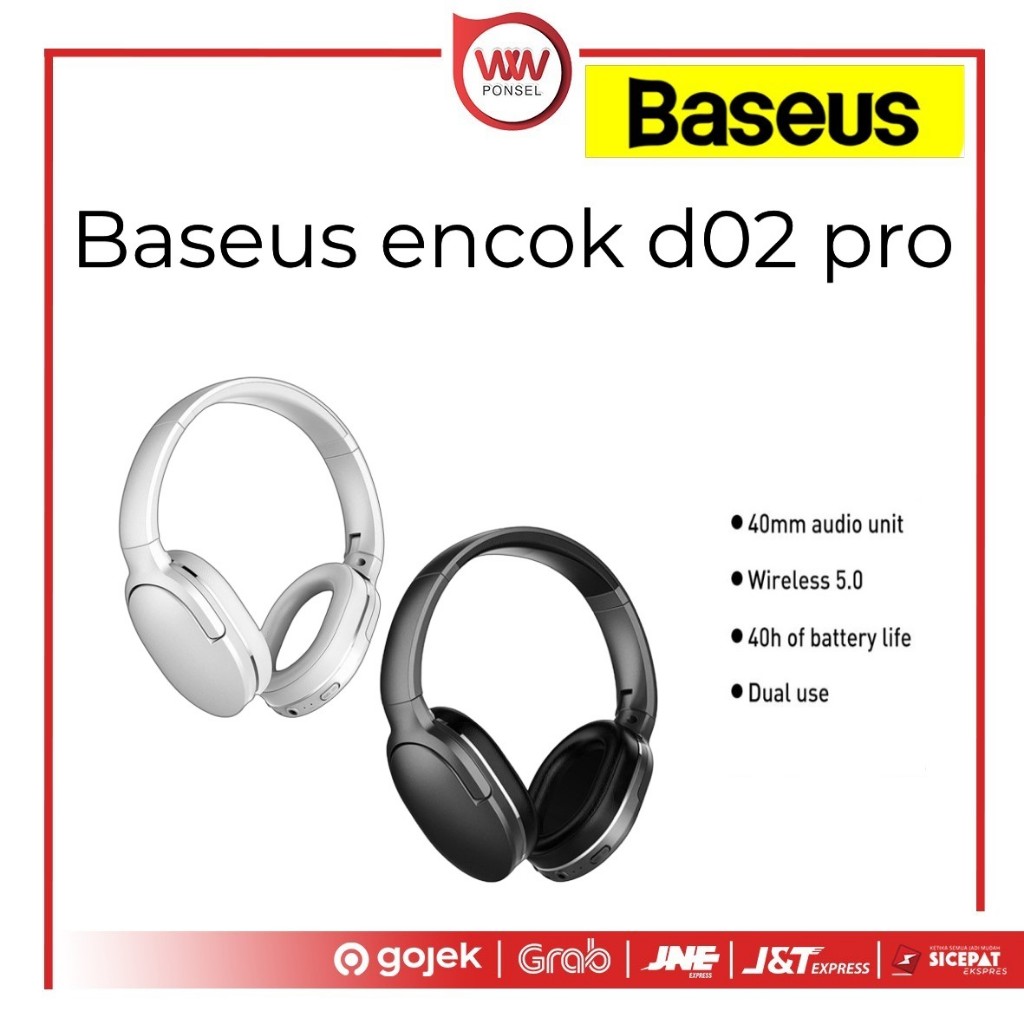 Jual Baseus Encok D02 Pro Headphone Bluetooth Wireless Noise Reduction ...