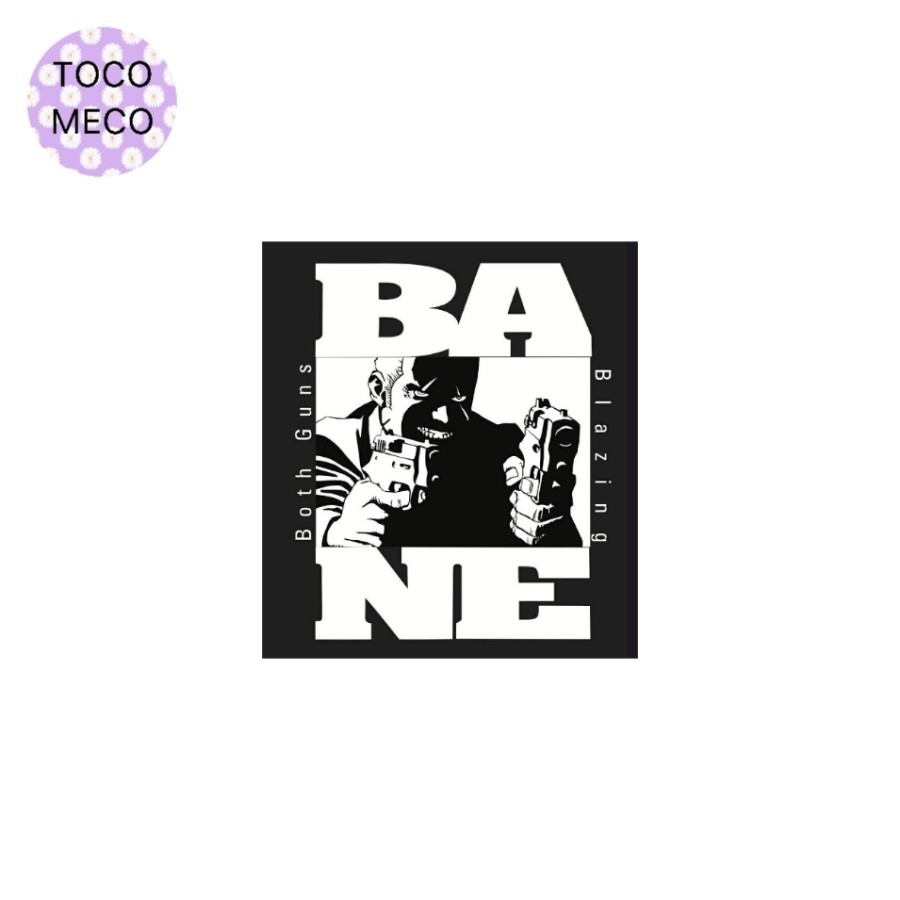 Jual sticker band BANE both guns blazing logo stiker hardcore punk ...