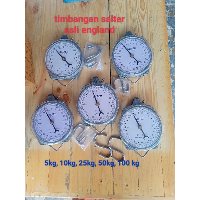 Jual Timbangan Salter / Timbangan Gantung Salter 5kg,10kg,25kg,50kg,100kg Asli england | Shopee ...