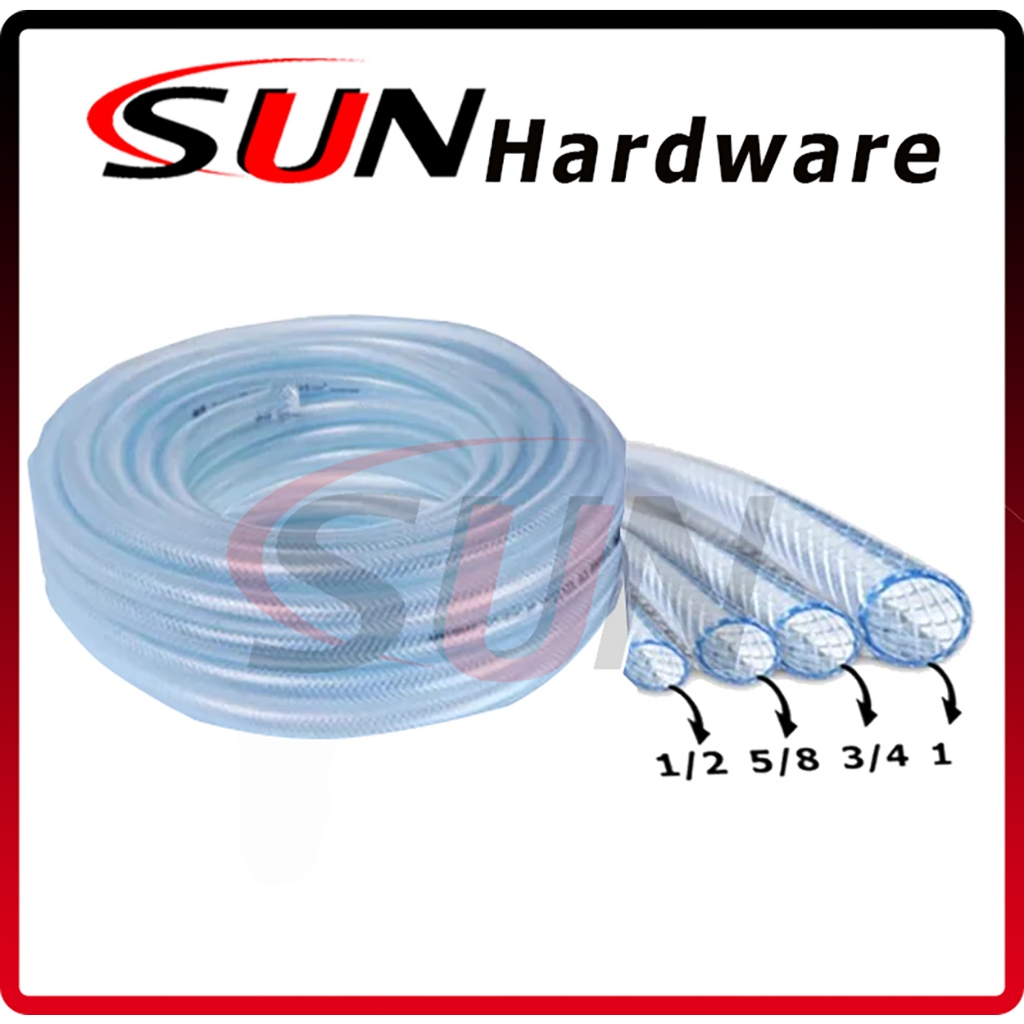 Jual Selang Air Benang Serat Tebal 1/2 Inch Per Meter Transparan Taman | Shopee Indonesia