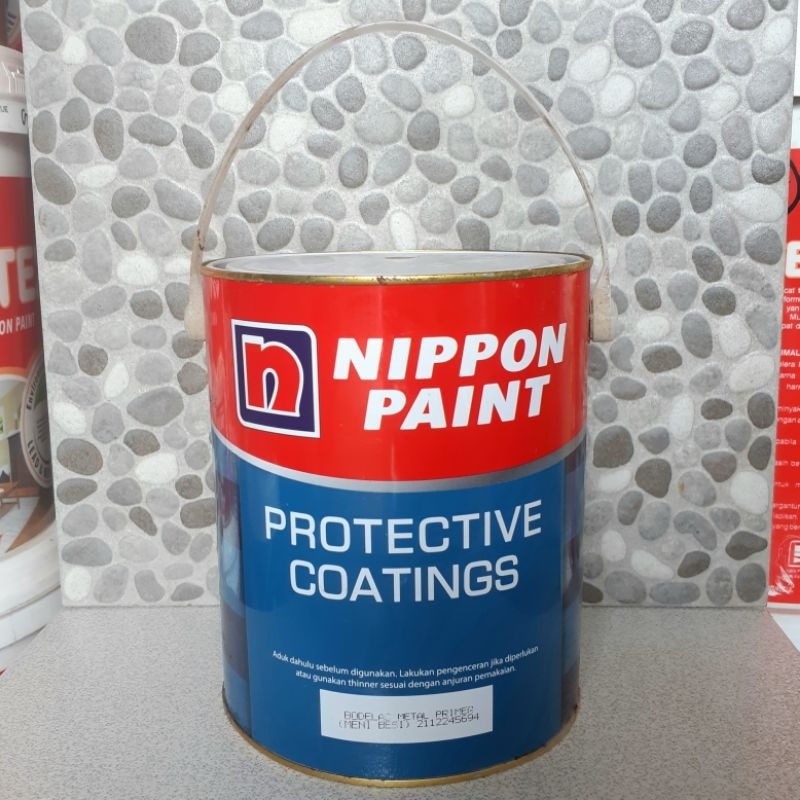 Jual NIPPON Protective Coating Cat Dasar Besi BODELAC METAL PRIMER Meni Besi 5kg | Shopee Indonesia