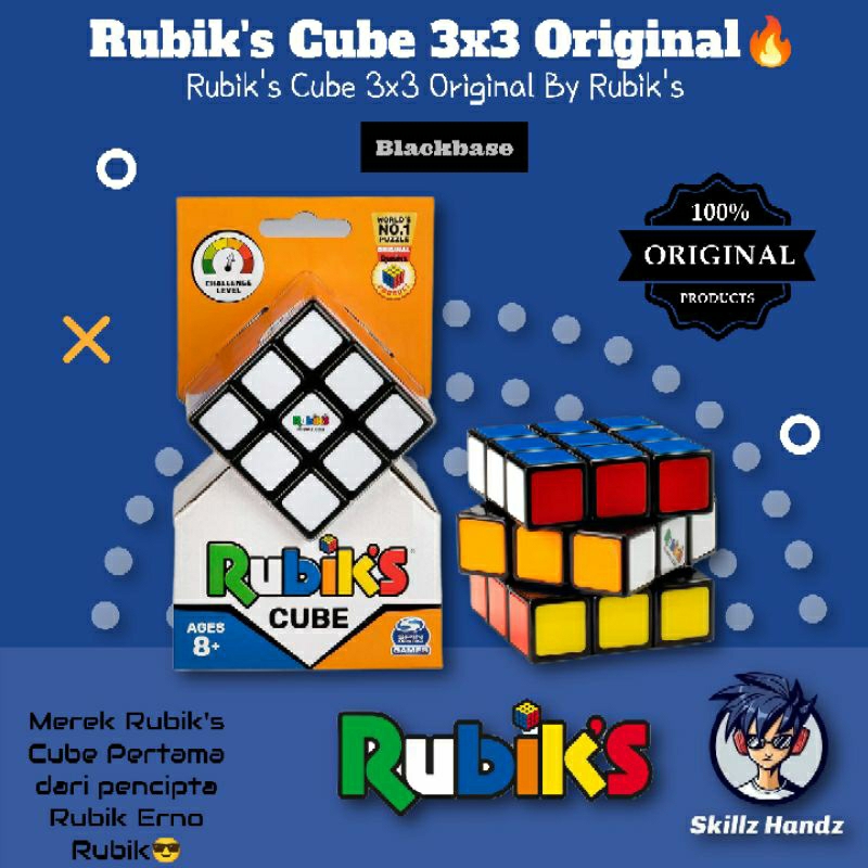Jual Rubik's Cube 3x3 Original By Rubik's ( Blackbase) | Shopee Indonesia