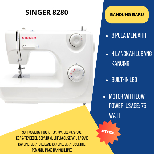 Jual MESIN JAHIT PORTABLE SINGER 8280 | Shopee Indonesia