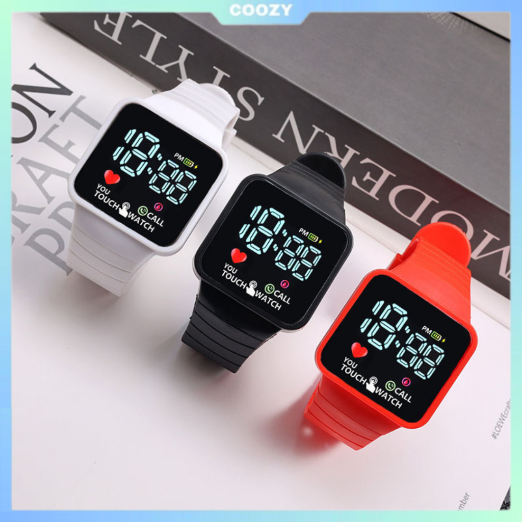 Jual Coozy Jam Tangan Digital LED Touch Screen Pria Wanita Rubber ...