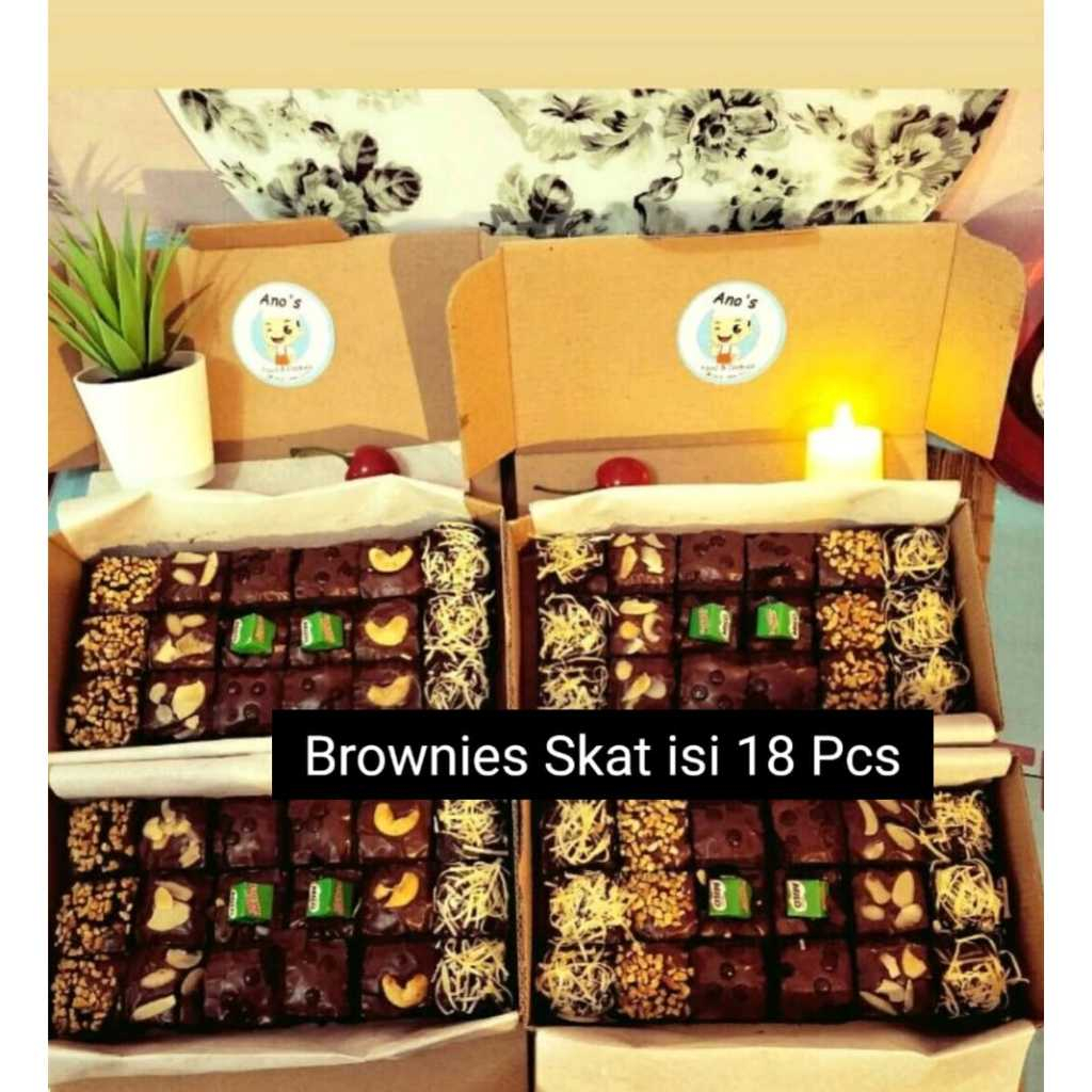 Jual Brownies Fugy dark coklat 20x10 skat ( isi 18 pcs ) produk terbaru ...