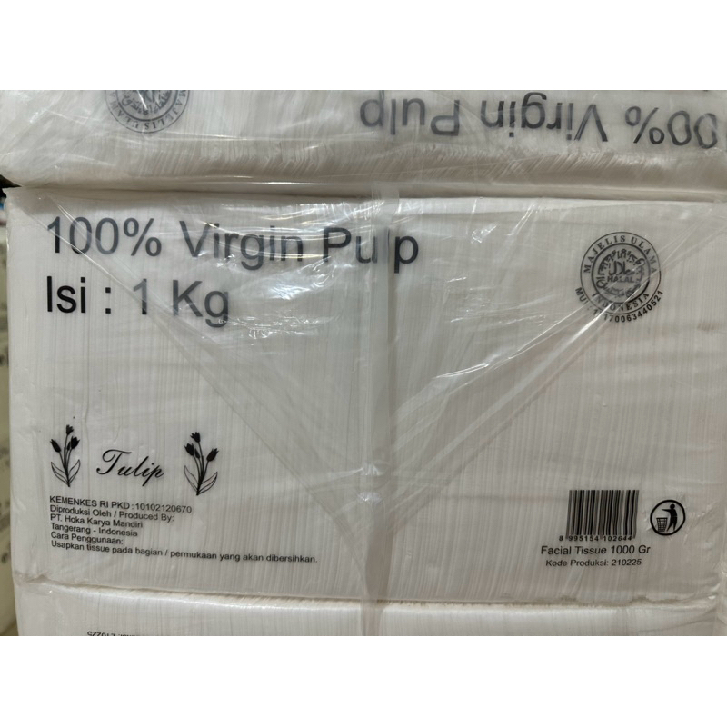 Jual tissue tulip 1000 gram / tissue pulp 1kg / facial tissue | Shopee ...