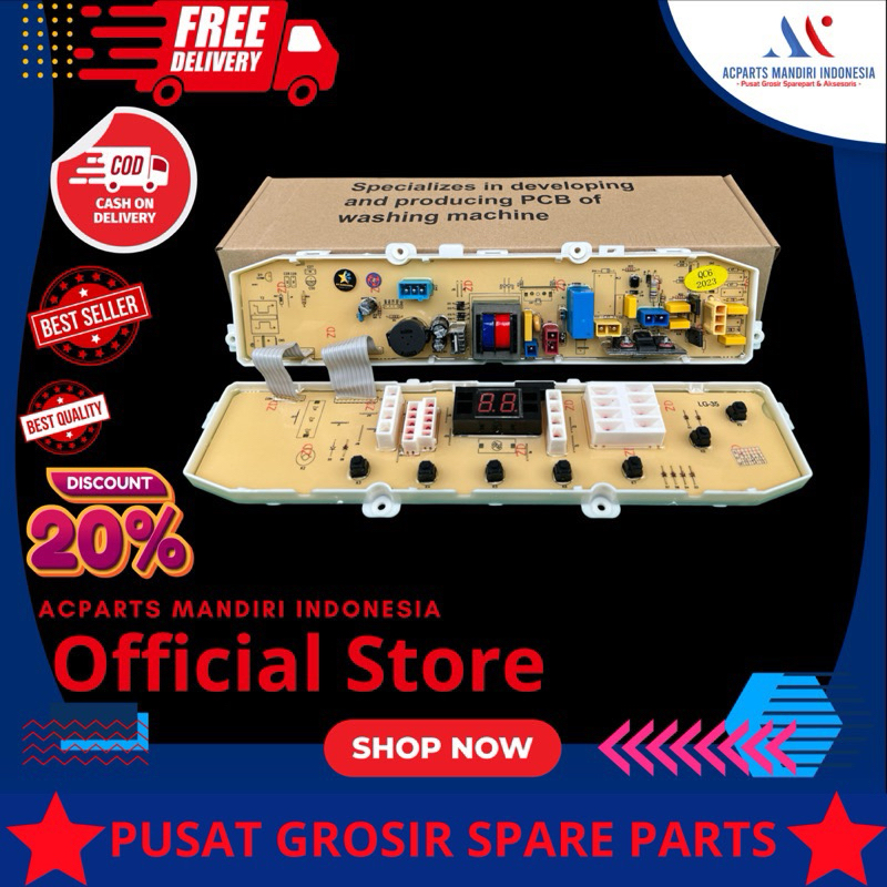 Jual LG Fuzzy Logic WF-T800C, Modul pcb mesin cuci Top Loading ( 98SF ...