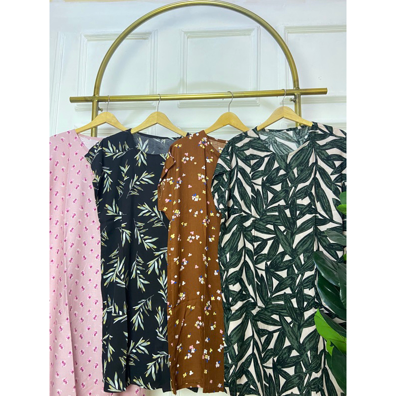 Jual 4 pcs daster utuh full obras long habel sebetis | Shopee Indonesia