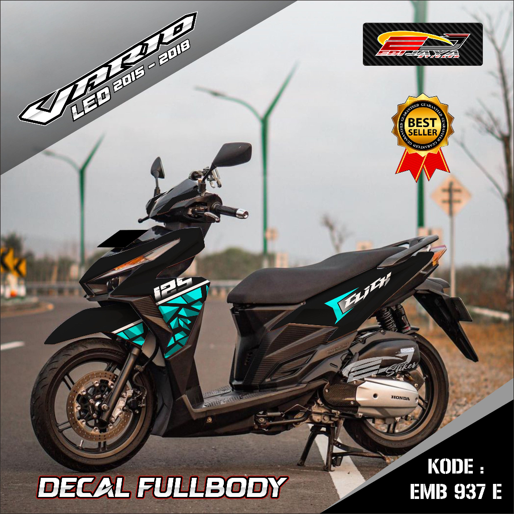 Jual STIKER MOTOR VARIO 125 LED LANGSUNG CETAK GLOSSY DOFF-STIKER DECAL ...