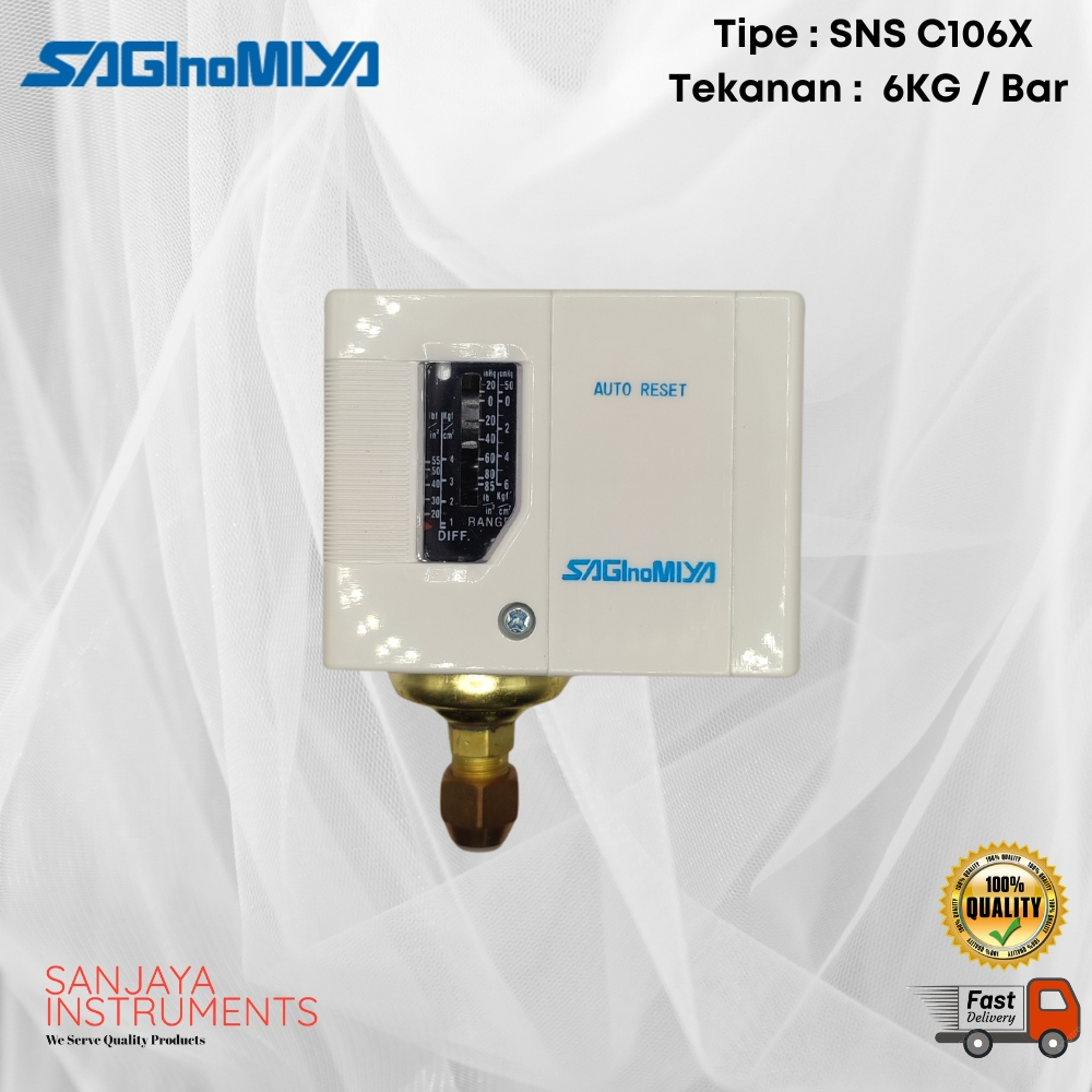 Jual SNS C-106X Pressure Switch Saginomiya SNS C106X Tekanan 0-6kg ...