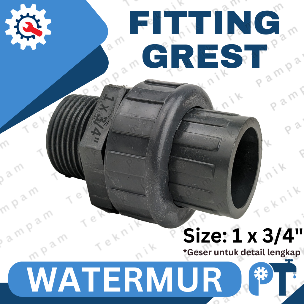 Jual Watermur 1 x 3/4 AW Grest - Water mur 1" x 3/4" Moor drat 1x3/4 inch | Shopee Indonesia