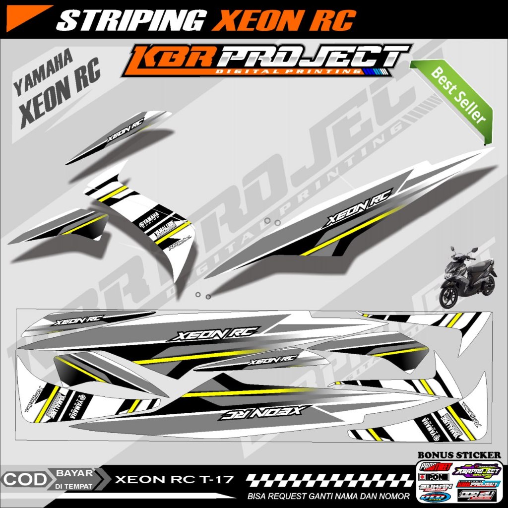 Jual XEON RC STIKER STRIPING PREMIUM MOTOR KEREN LIS VARIASI XEON RC ...