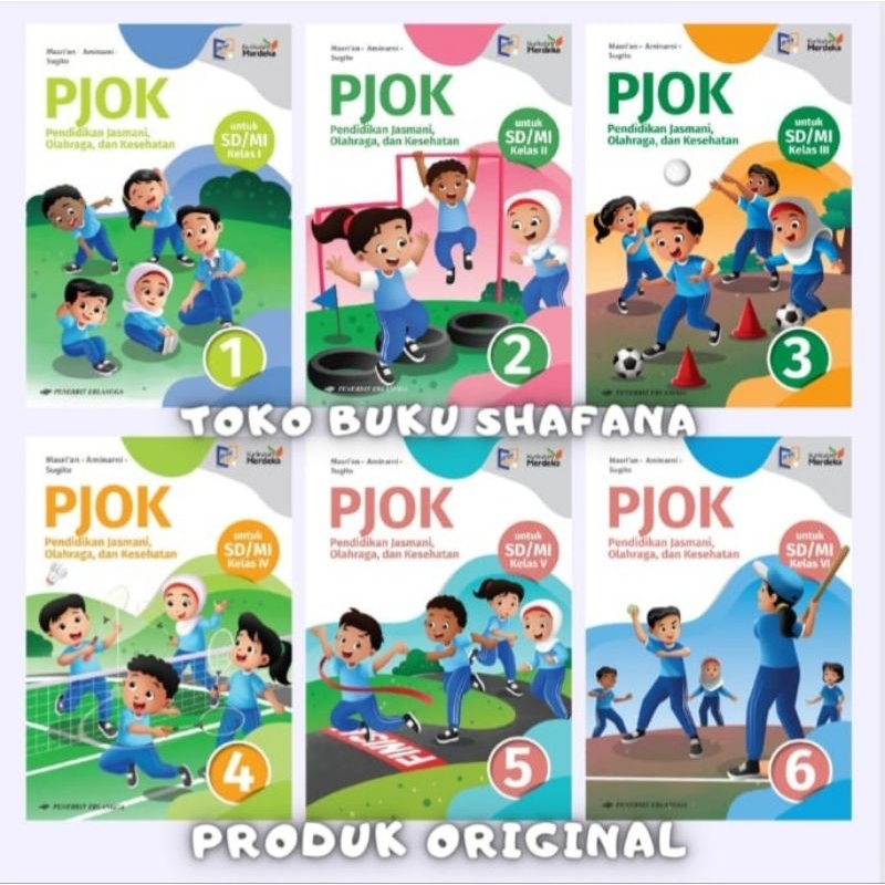 Jual BUKU PJOK KELAS 1 2 3 4 5 6 SD/MI ERLANGGA KURIKULUM MERDEKA TERBARU - PENJASORKES ...