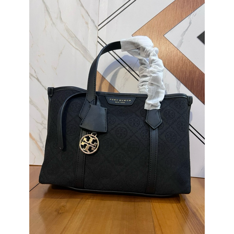 Jual TOR TOTE BAG KANVAS TOP HANDLE TALI PANJANG BLACK TAS BRANDED ...