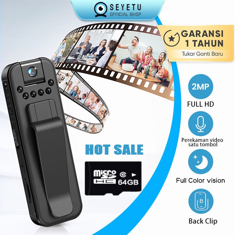 Jual SEYETU Mini Kamera CCTV HD 1080P 180° Kamera Penglihatan Malam ...