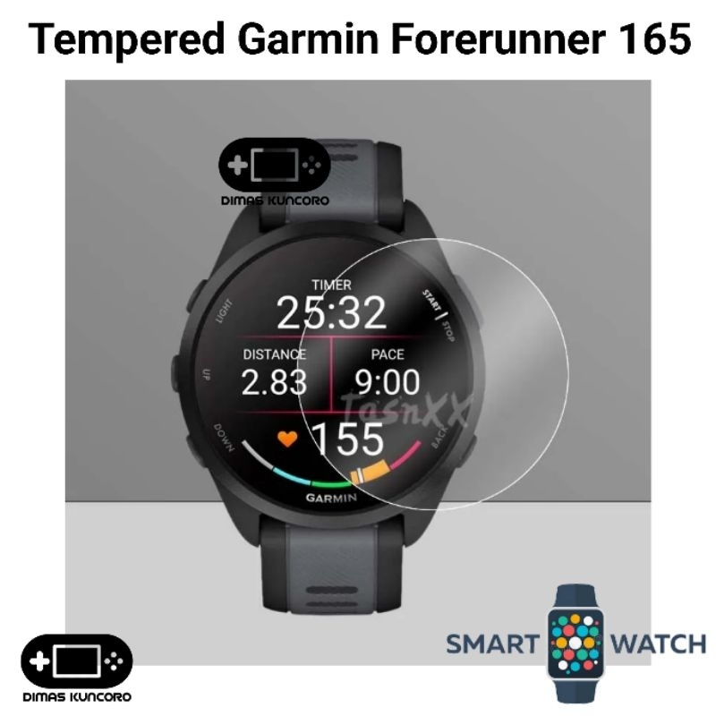 Jual Tempered Garmin Forerunner 165 screen protector guard glass music ...