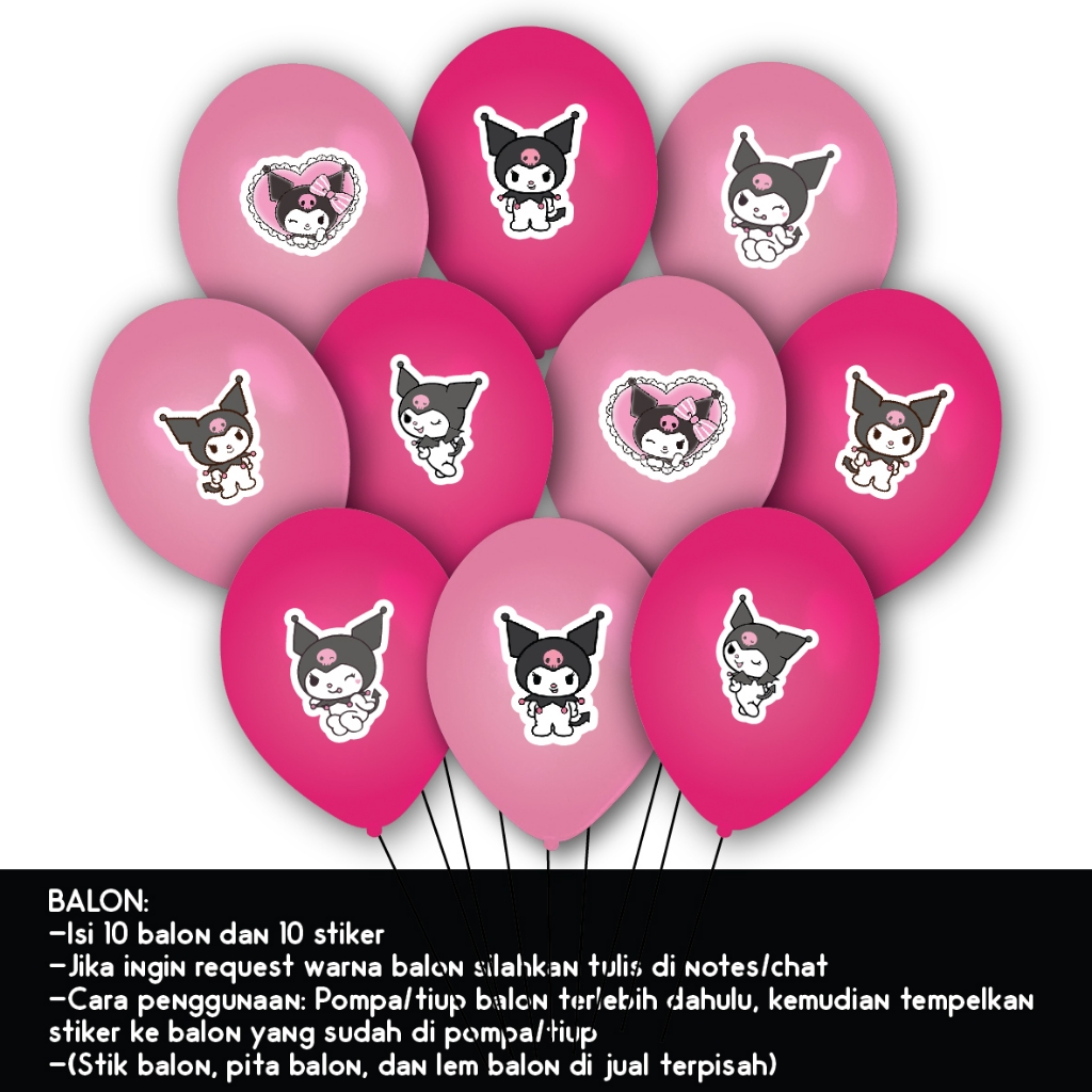 Jual KARTU UNDANGAN KUROMI HAPPY BIRTHDAY INVITATION CARD SANRIO ULANG ...