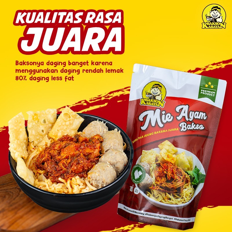 Jual Mie Ayam Bakso Instan Khas Kabayan Komplit Kualitas dan Rasa Juara VIRALLLL | Shopee Indonesia