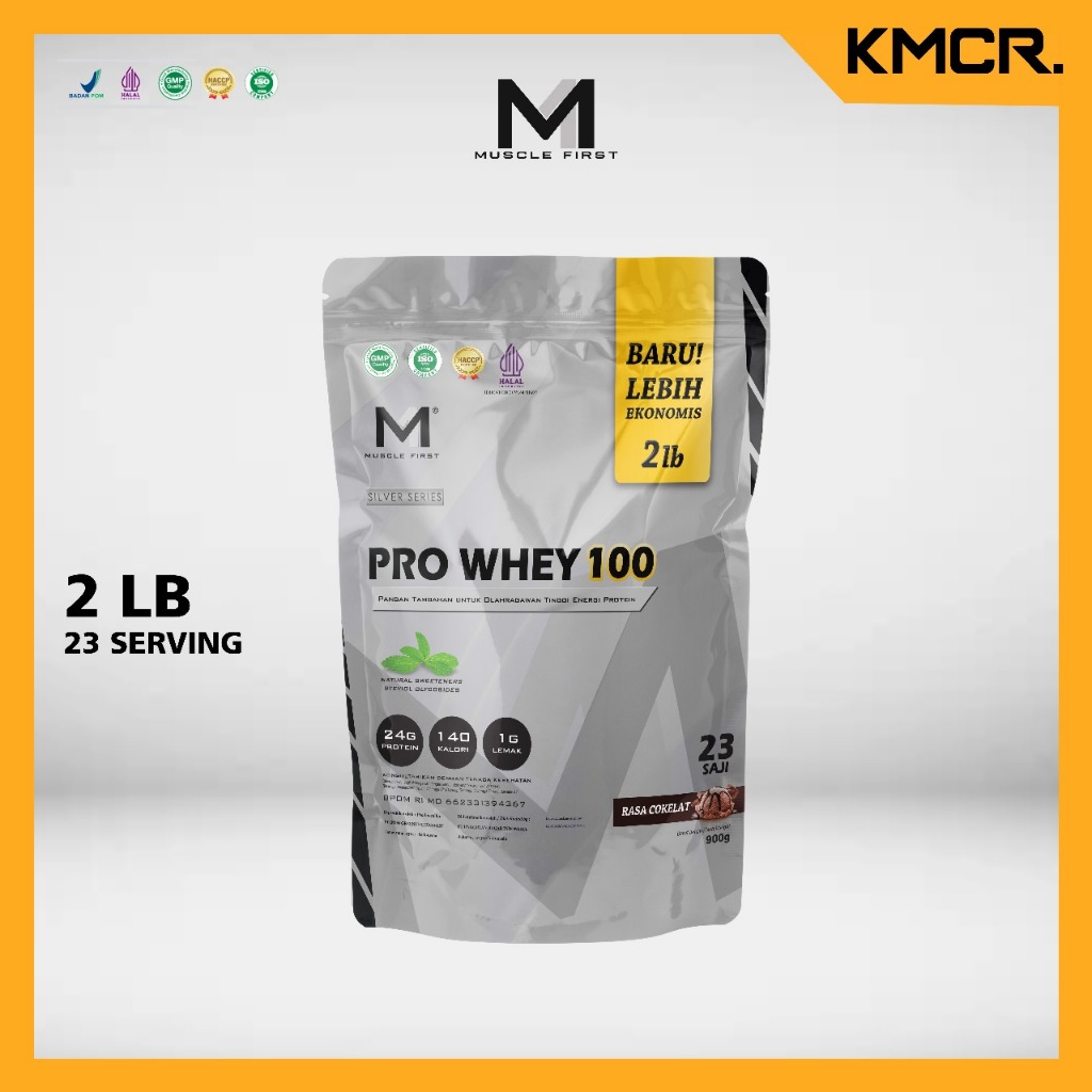 Jual MUSCLE FIRST M1 PRO WHEY 100 2LB 900g PROTEIN FITNES GYM - KMCR ...