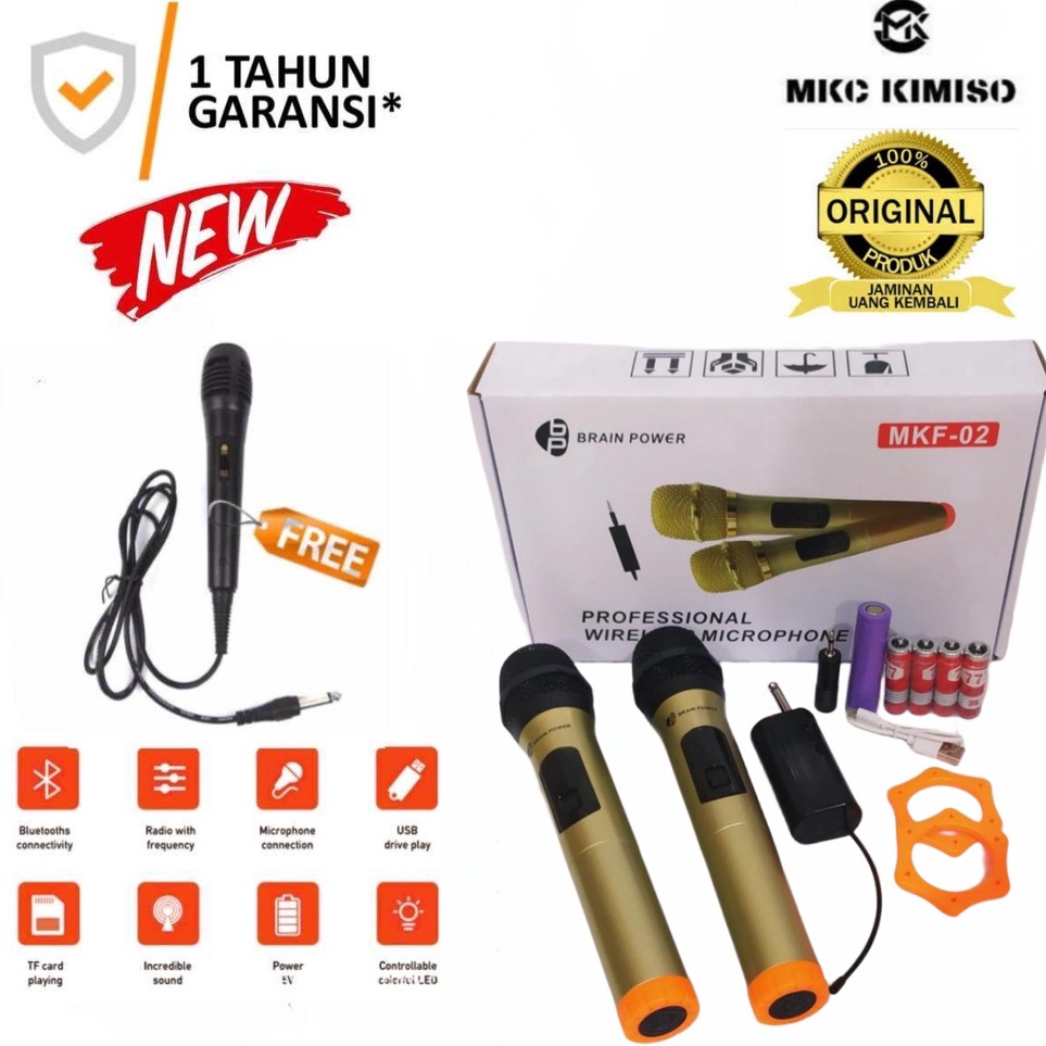 Jual cF MKC KIMISO MIC wireles microphone bluetooth dengan Receiver ...
