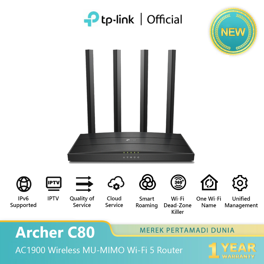 Jual TP-LINK Archer C80 AC1900 Wireless MU-MIMO Wi-Fi Router- Gatotkaca ...