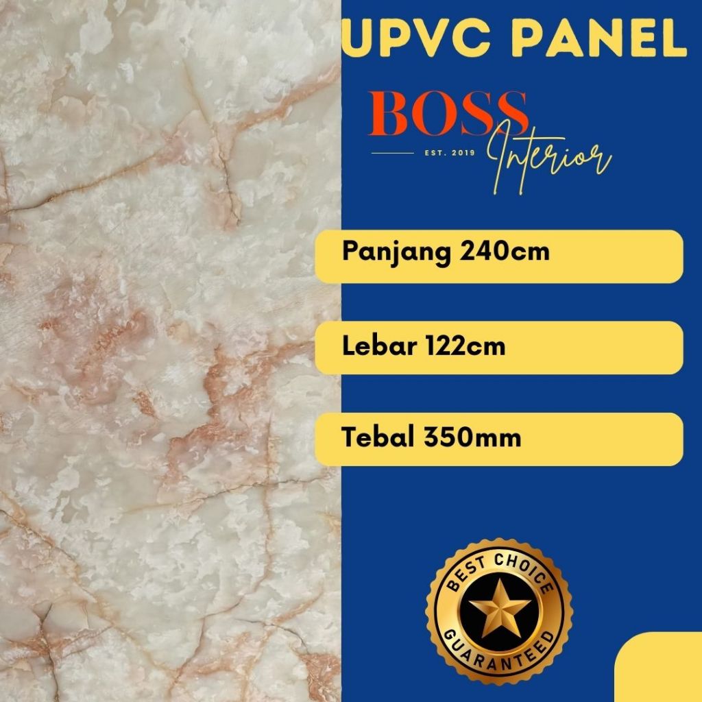 Jual UPVC Panel Marmer Sheet Backdrop TV Multiplex Dekorasi Pelapis ...