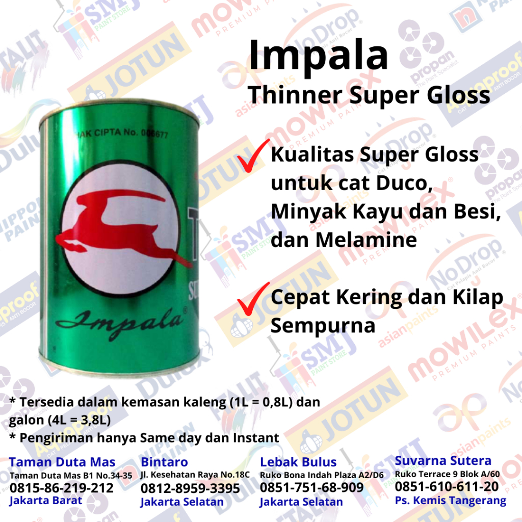 Jual THINNER IMPALA KEMASA 4L | Shopee Indonesia