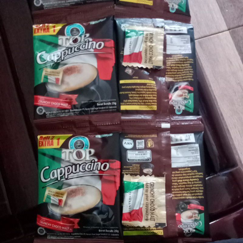 Jual top coffee cappuccino 15 sachet/minuman kopi instan/kopi renceng ...