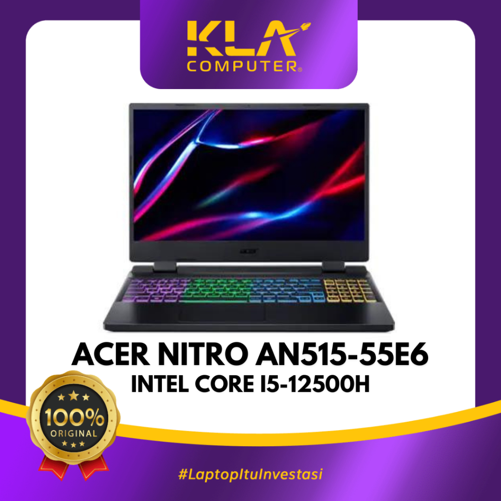 Jual ACER NITRO 5 AN515 58 55E6 Intel i5 12500H 8GB 512GB RTX3050 W11 ...