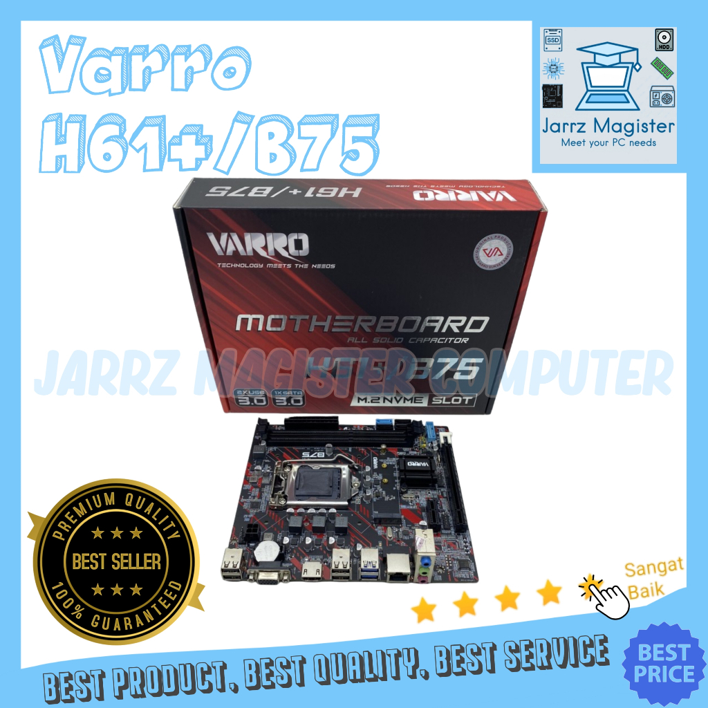 Jual Motherboard Varro H61 H61+/B75 Intel LGA 1155 DDR3 | Mainboard ...