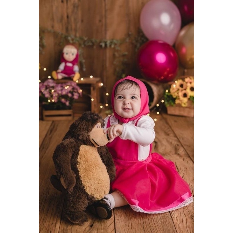 Jual kostum baju cosplay dress anak marsha masha and the bear untuk ...