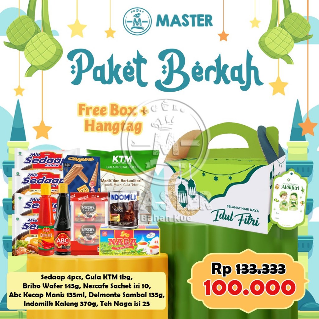 Jual Paket Sembako Hampers Parcel Lebaran Idul Fitri PAKET BERKAH 100k ...