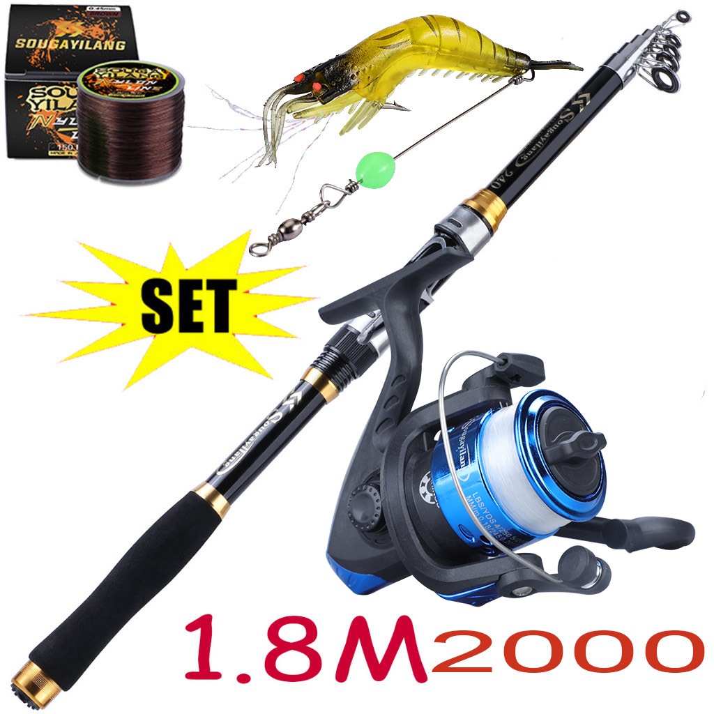Jual Sougayilang pancing set joran pancing 1.8-2.4m 5.2：1GR reel ...