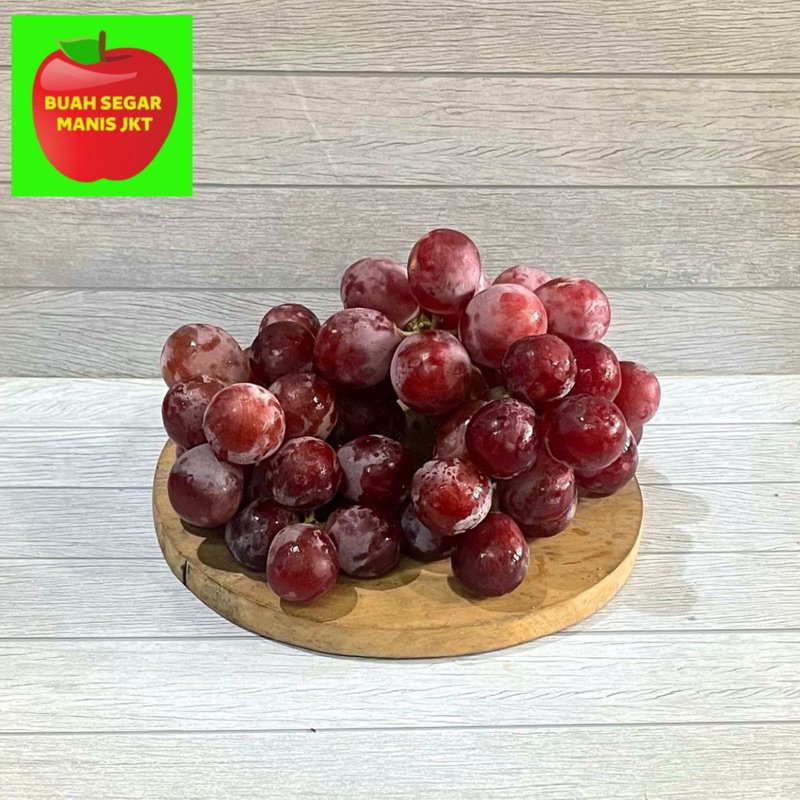 Jual ANGGUR MERAH IMPORT SEGAR MANIS - 500 GR | Shopee Indonesia