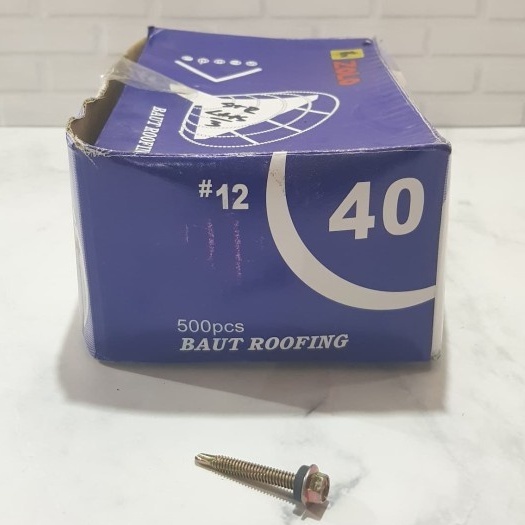 Jual BAUT ROOFING ZOLO 12 x 40 / Baut Rofing ( 4 cm ) / Baut Atap ASLI ...