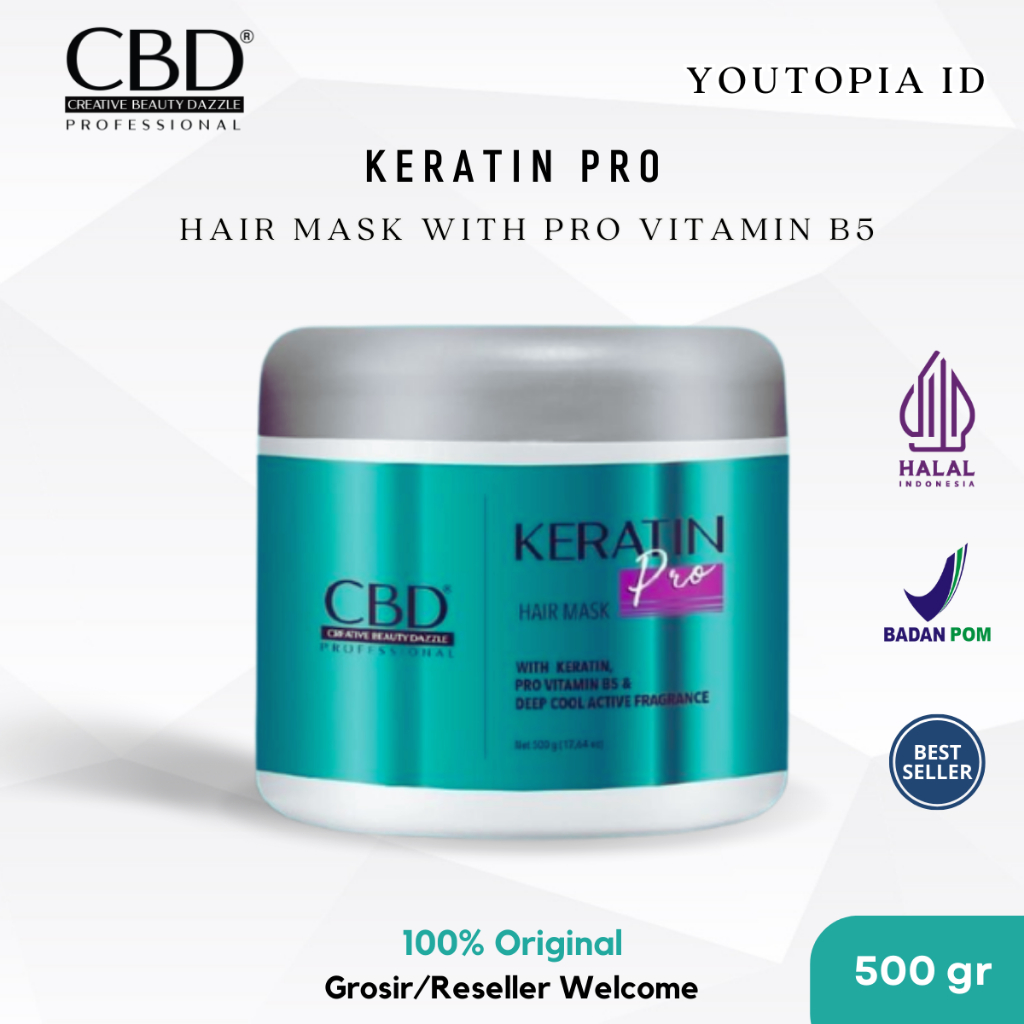 Jual CBD Professional Keratin Pro Daily Use Hair Mask 250gr 500 gr ...