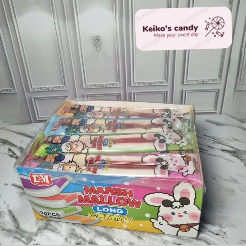 Jual MARSHMALLOW STRIP LONG GUMMY 30PCS | Shopee Indonesia
