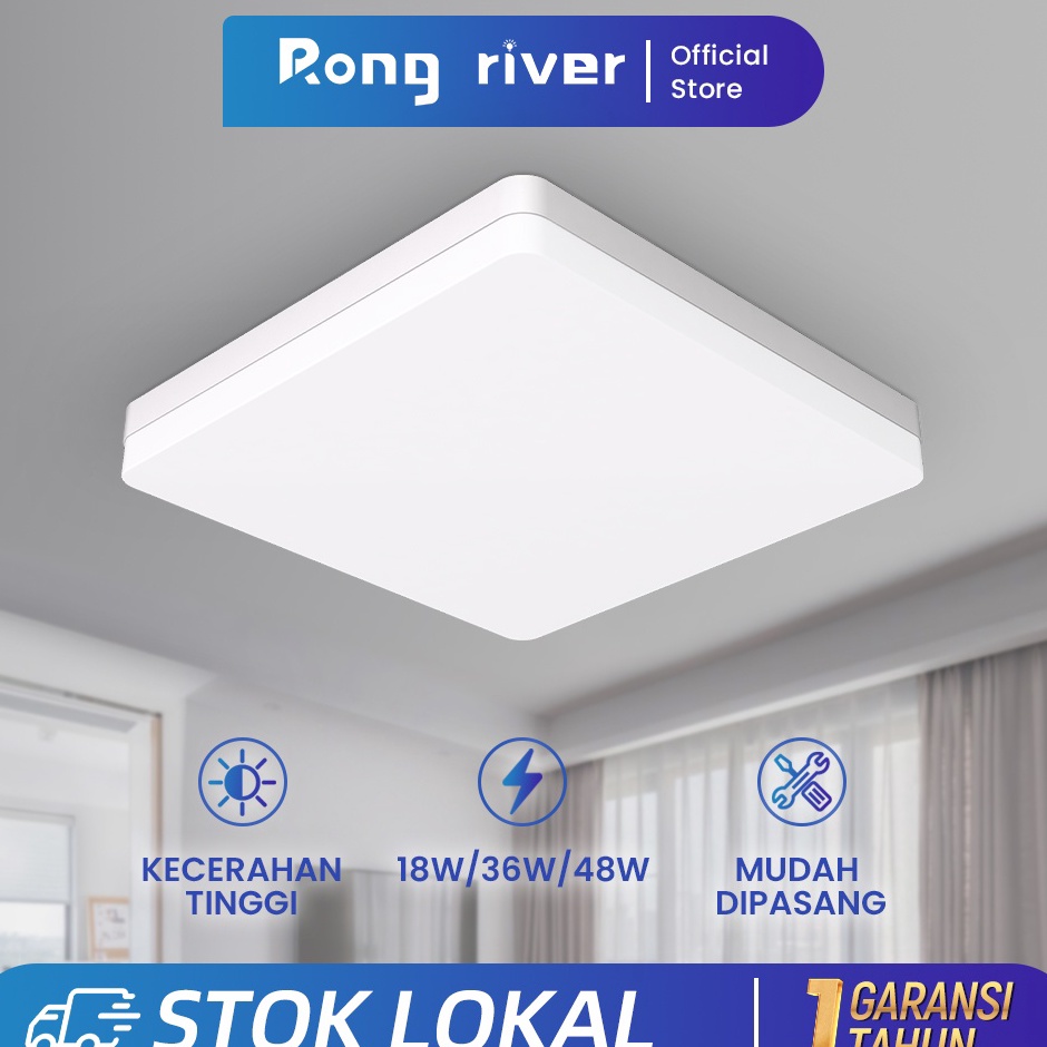 Jual Tm RONG RIVER Lampu LED Plafon 48W 36W 18W Lampu Plafon Minimalis ...