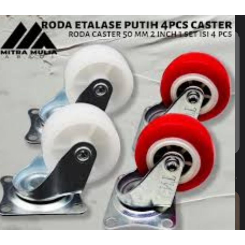 Jual Roda Caster Merah dan Putih | Shopee Indonesia