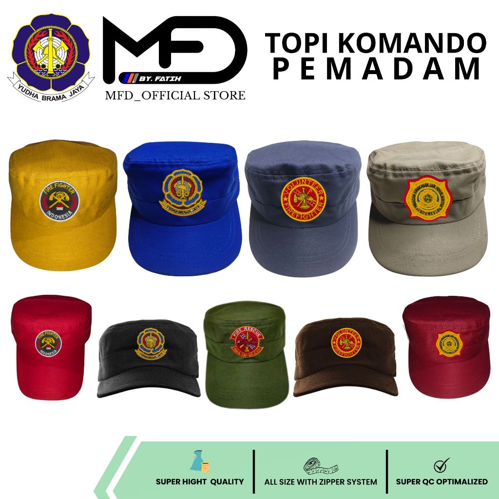 Jual MFD TOPI PEMADAM KEBAKARAN topi diskar PB anggota model topi ...