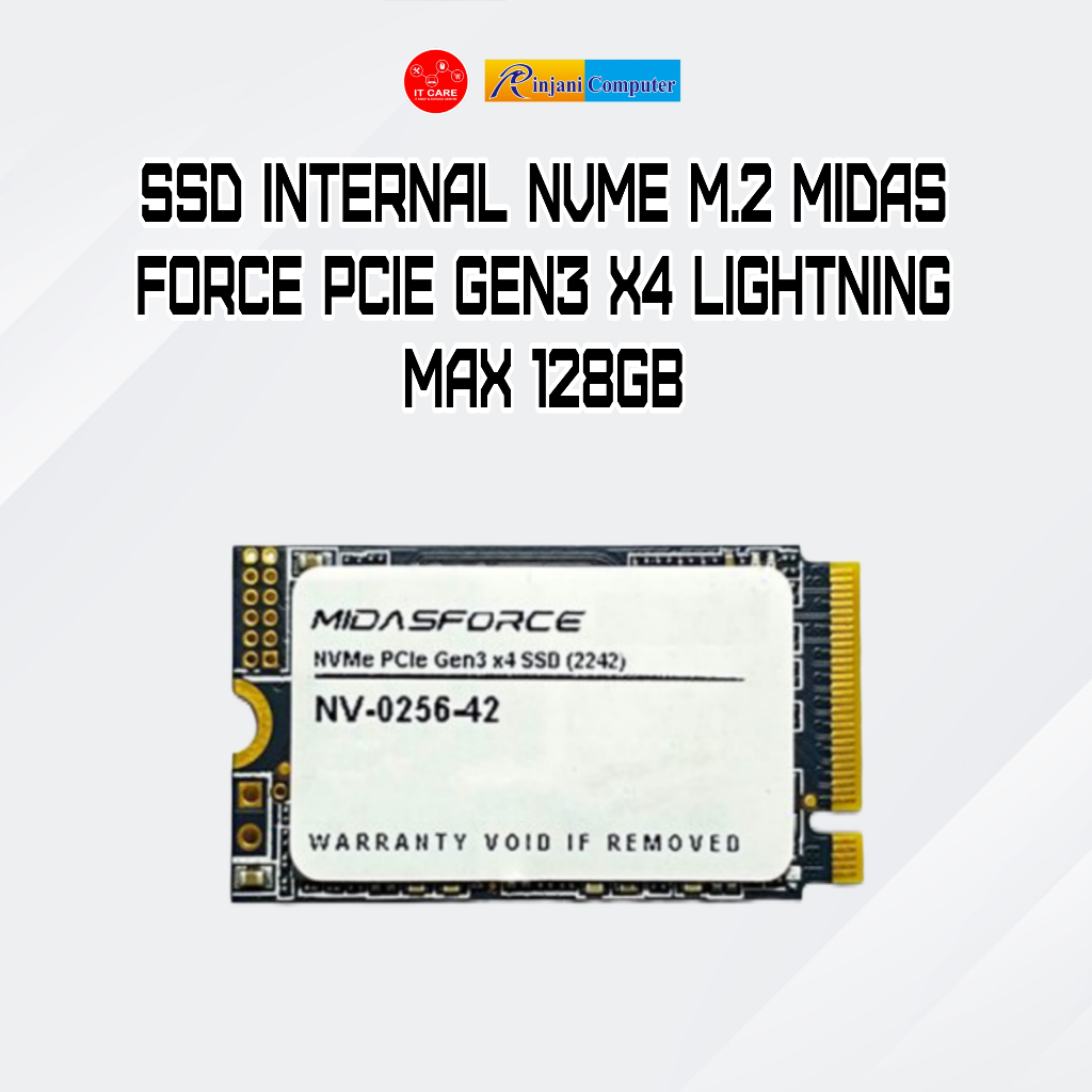 Jual SSD Internal NVMe M.2 Midas Force PCIe Gen3 x4 Lightning Max 128GB ...