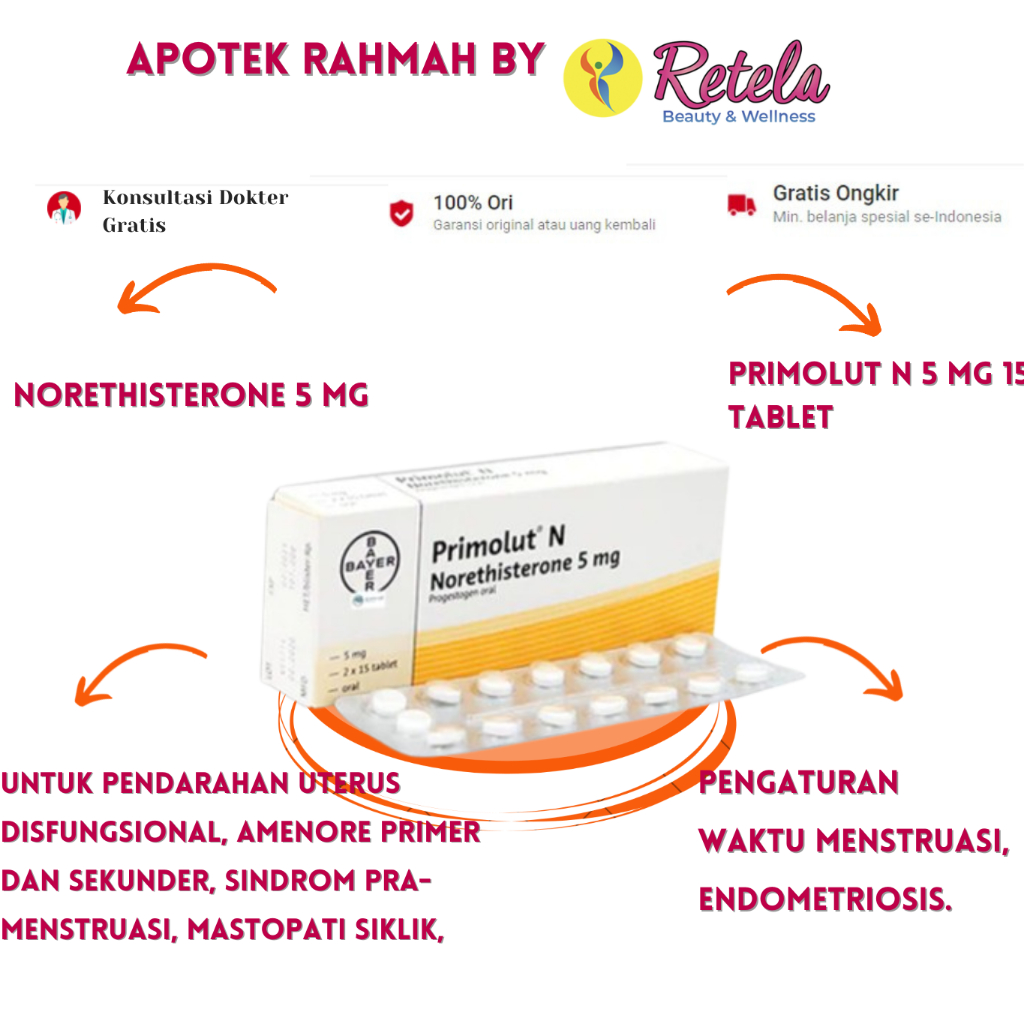 Jual PRIMOLUT N 5MG 1 STRIP 15 TABLET | Shopee Indonesia