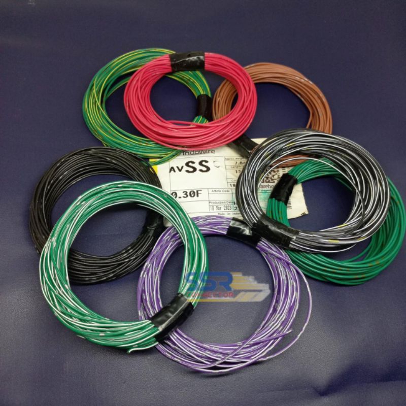 Jual KABEL AVS AVSS 0.3 MM 10 METER ORIGINAL STANDART PEMAKAIAN KABEL BODY MOTOR MOBIL | Shopee ...