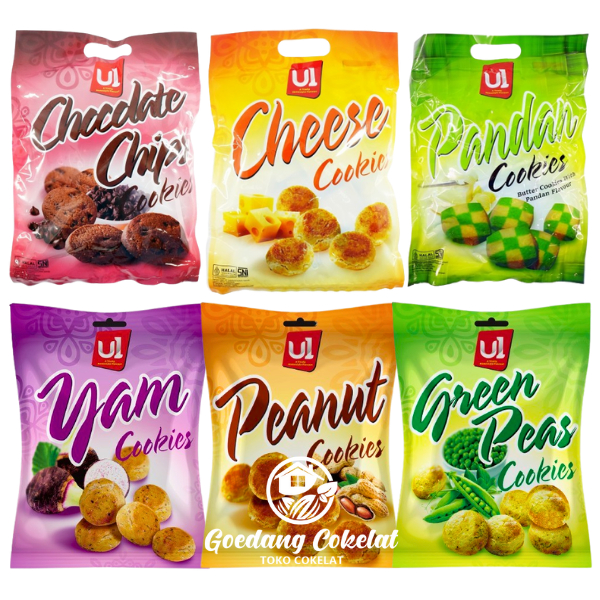 Jual U1 Cookies Uone Cookies Malaysia 350gr Yam Peanut Green Peas ...