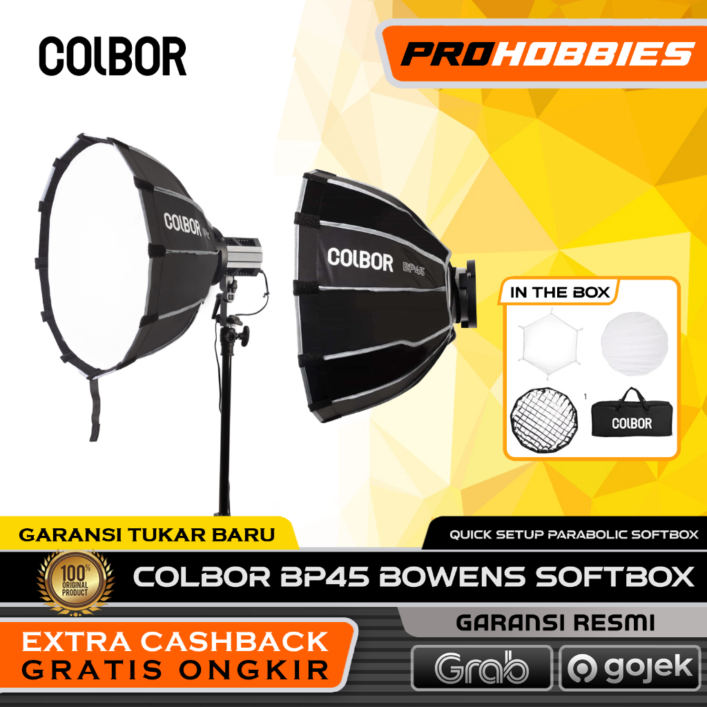 Jual Colbor BP45 Parabolic Softbox 45cm Soft Box Studio Lighting BP 45 ...